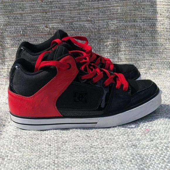 DC | Shoes | Mens Dc Pure Low Top Skate Shoes Sneaker Red And Black ...